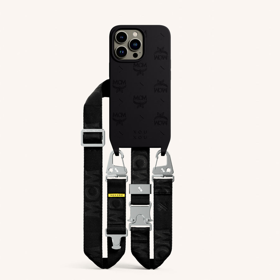 MCM x XOUXOU Phone Necklace in Black - XOUXOU®