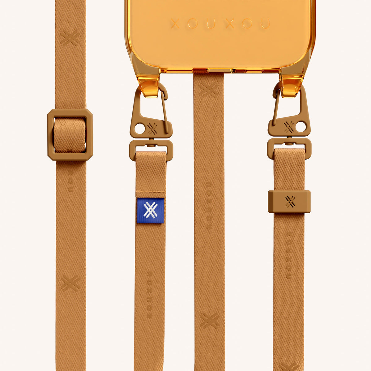 Phone Necklace with Slim Lanyard in Mel Clear - XOUXOU®