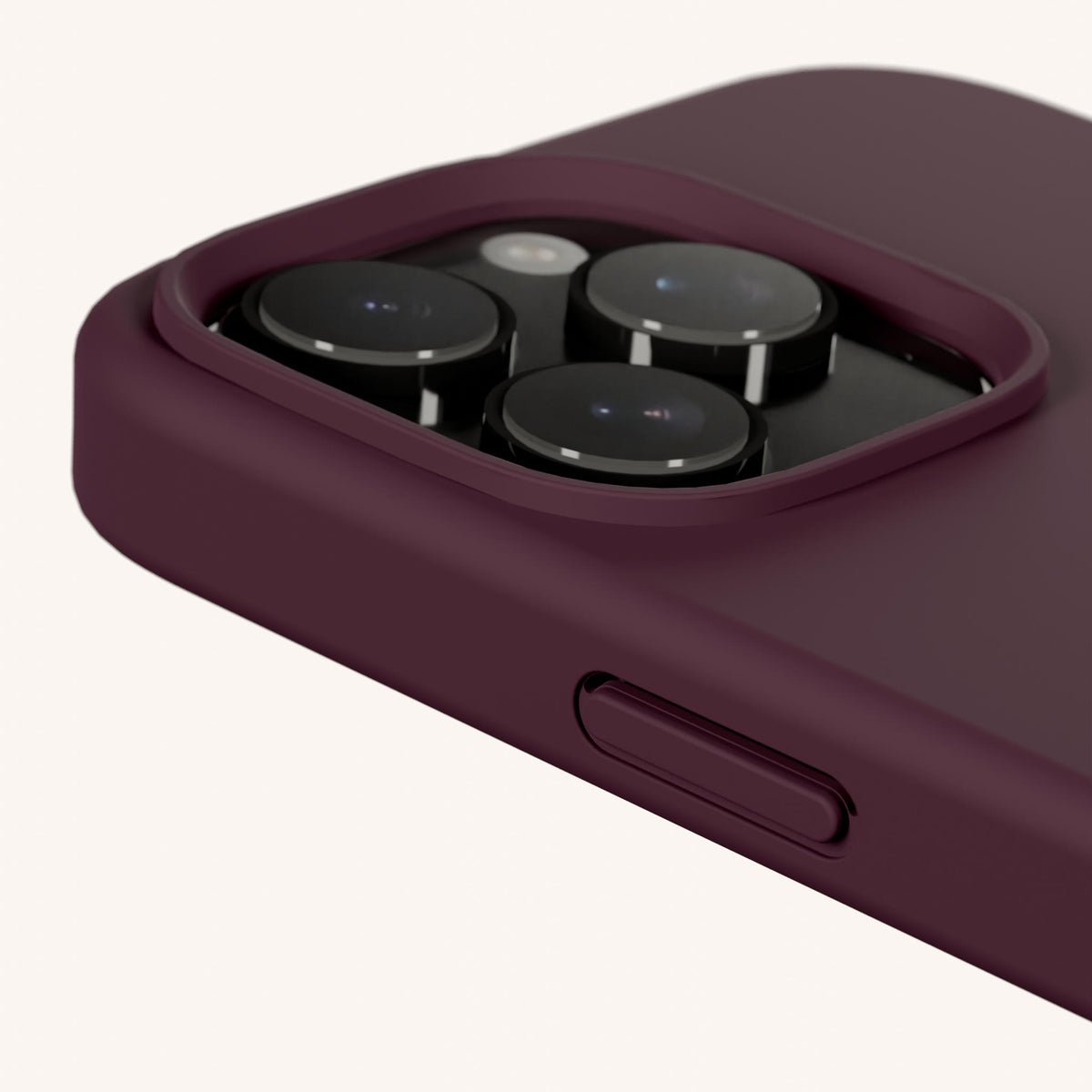 Phone Necklace with Slim Lanyard in Burgundy - XOUXOU®